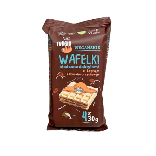 Vafeles ar kakao-riekstu krēmu ar datelēm BIO, SUPER FUDGIO – ANATA.LV